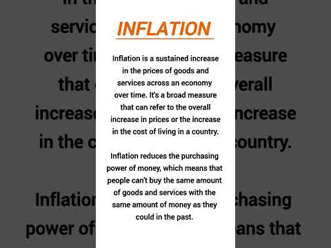 What is inflation ? Definition of Inflation #inflation #economics #youtubeshorts #shorts