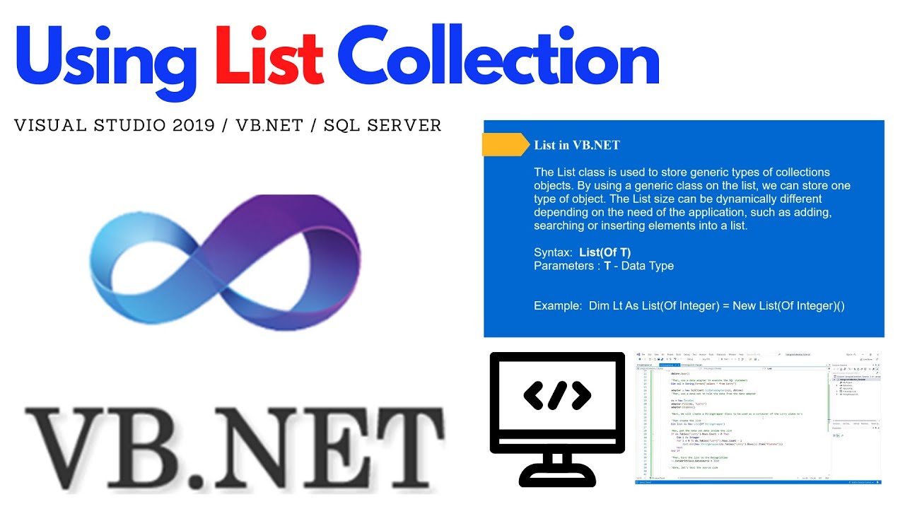 Using List Collection - VB.NET Forms #ezettutorial #vbnet