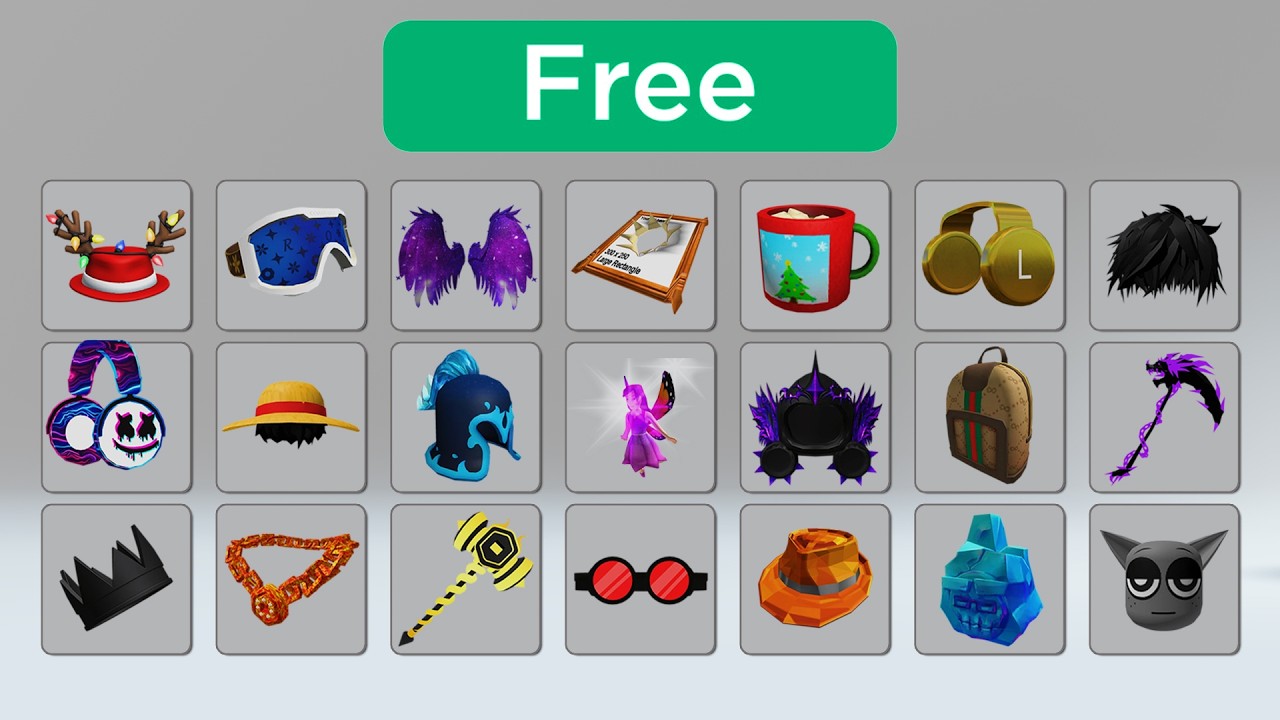 The ULTIMATE FREE ROBLOX ITEMS Compilation