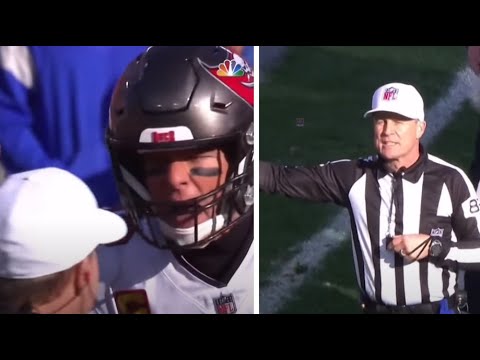 Tom Brady screamed at referee Shawn Hochuli and gets flagged for unsportsmanlike conduct