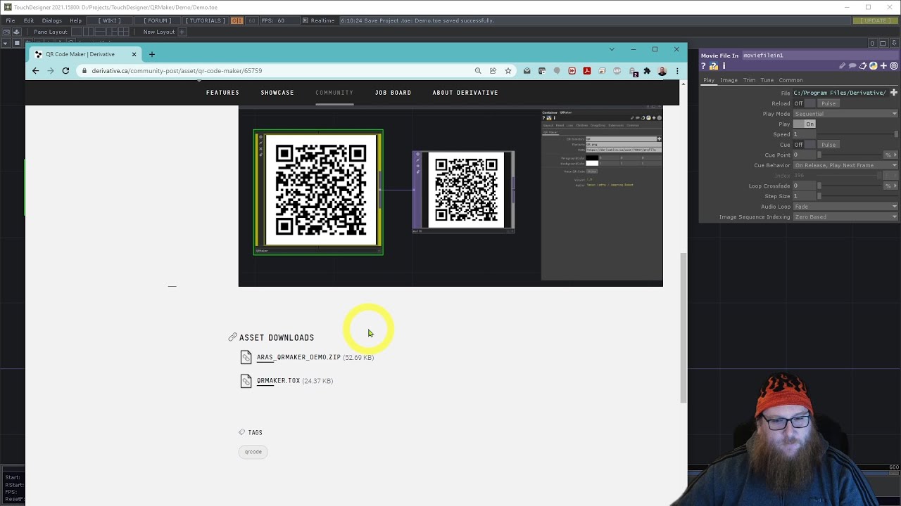 TouchDesigner - QR Code Maker