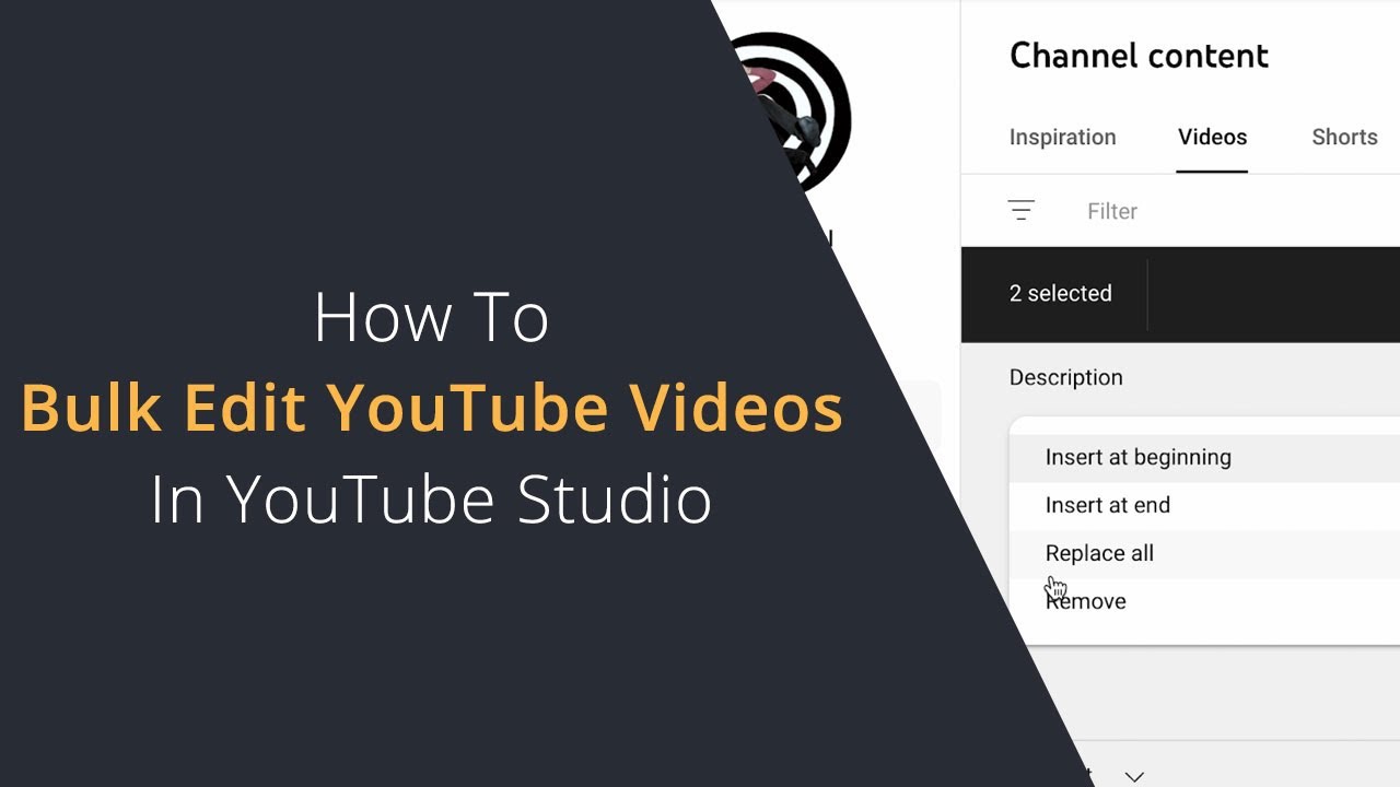 How To Bulk Edit Videos in Youtube Studio | How To Edit Multiple Videos At Once In YouTube Studio