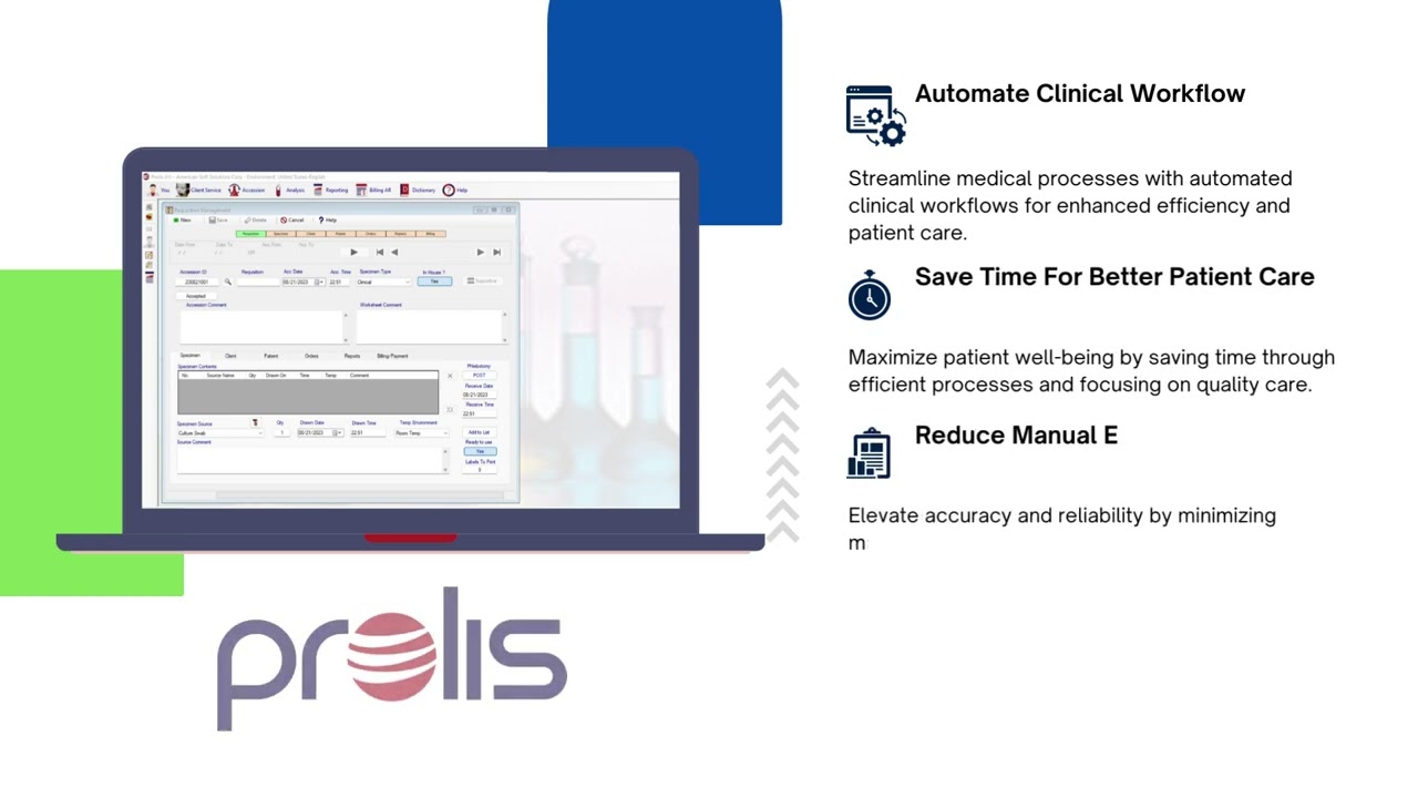 Paperless Precision with Prolis LIS System | Boost Lab Efficiency & Compliance