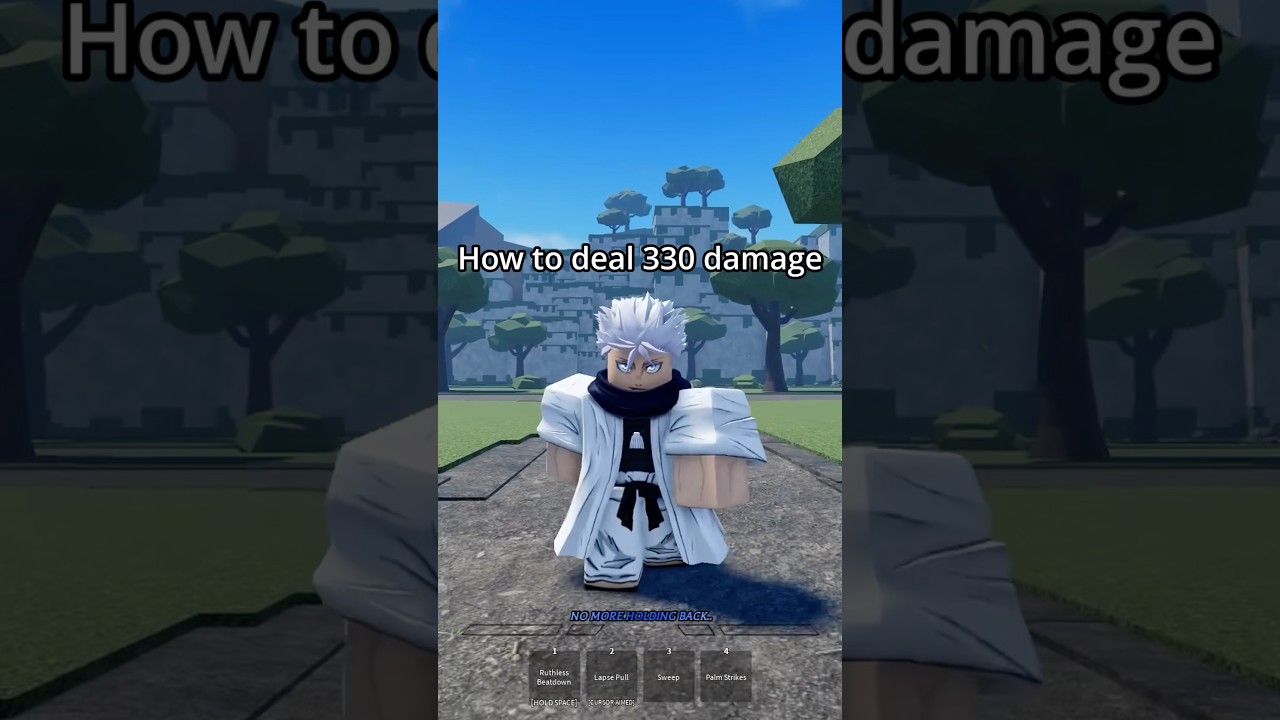 How to deal 330+ damage on the Chara boss as Gojo w/ultimate (Jump Showdown) |Roblox|