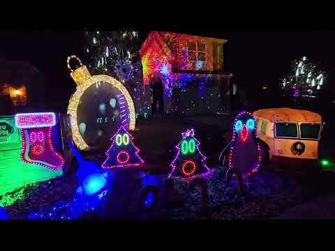 NYE 2025 xlights pixel projection map show