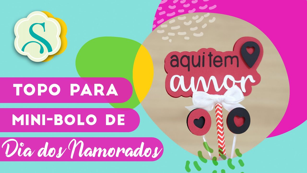 Como Fazer Topo para Mini Bolo de Dia dos Namorados - Molde Grátis Silhouette