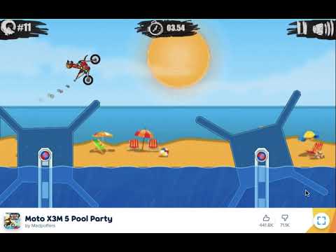 Moto X3M pool party poki no skips