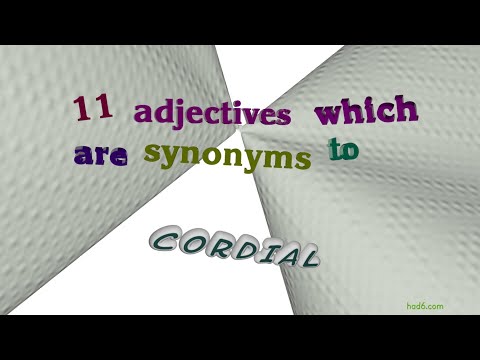 cordial - 12 adjectives similar to cordial (sentence examples)