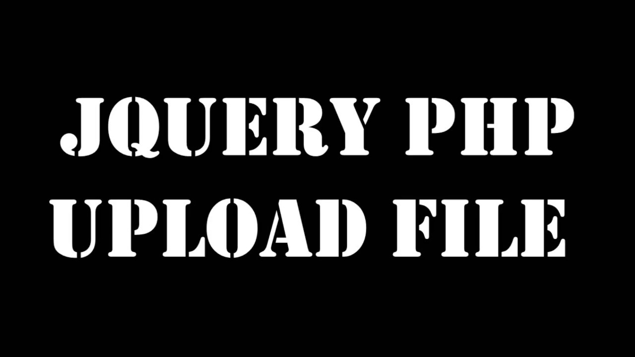 php / ajax file upload example using jquery