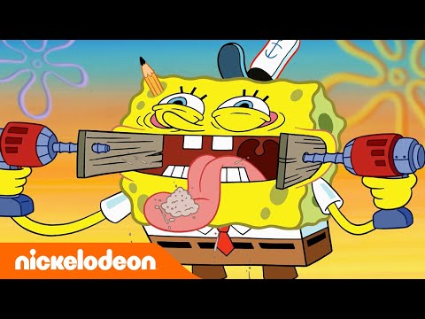 SpongeBob | Momen-Momen Paling Terampil SpongeBob! 🔨 | Nickelodeon Bahasa