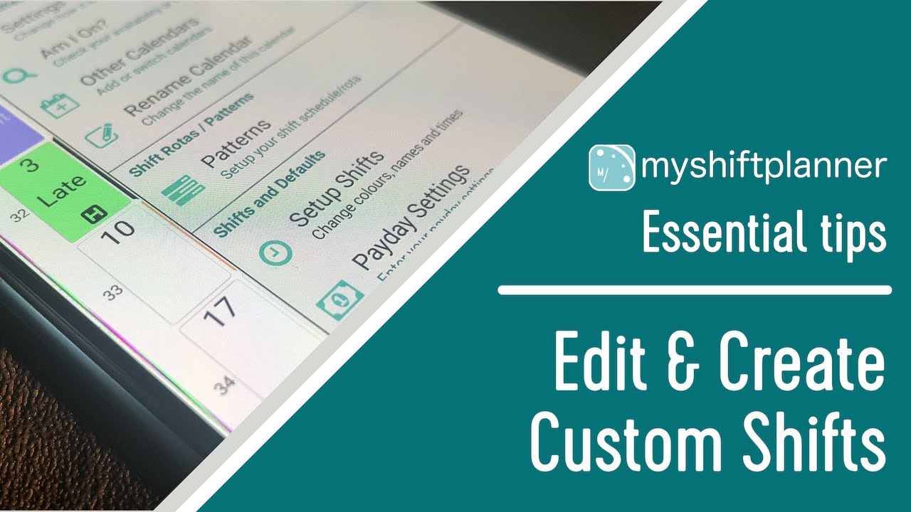 Edit & Create Custom Shifts in MyShiftPlanner