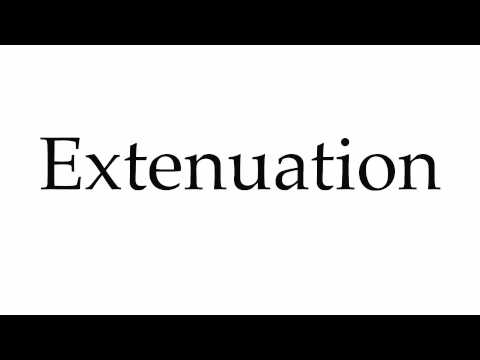 How to Pronounce Extenuation