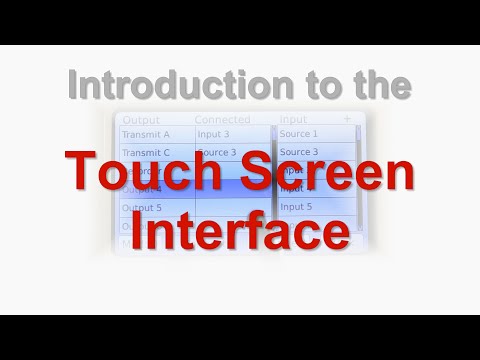 Touch Screen Interface Introduction