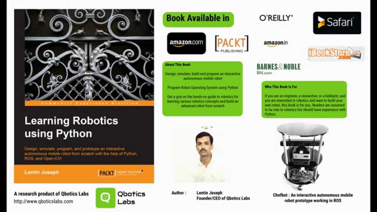 #ROSBooks | Introduction to ROS Tutorial |  Learning Robotics using Python : A Promo Video