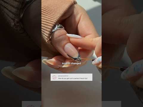 it’s giving ✨flawless✨ 🤭💅🏻 no-fail French tip #nailart #nails #nailtutorial #diynails