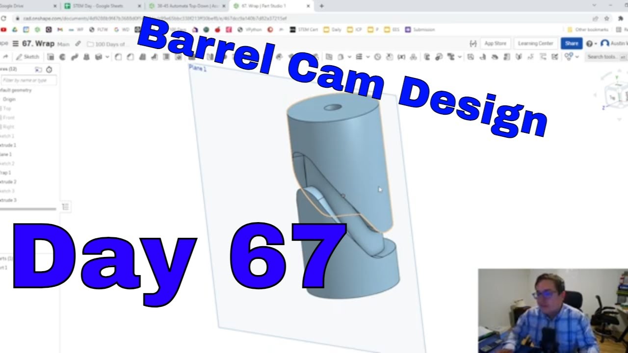 Wrap Feature (Barrel Cam Creation) - Day 67 of 100 OnShape Journey