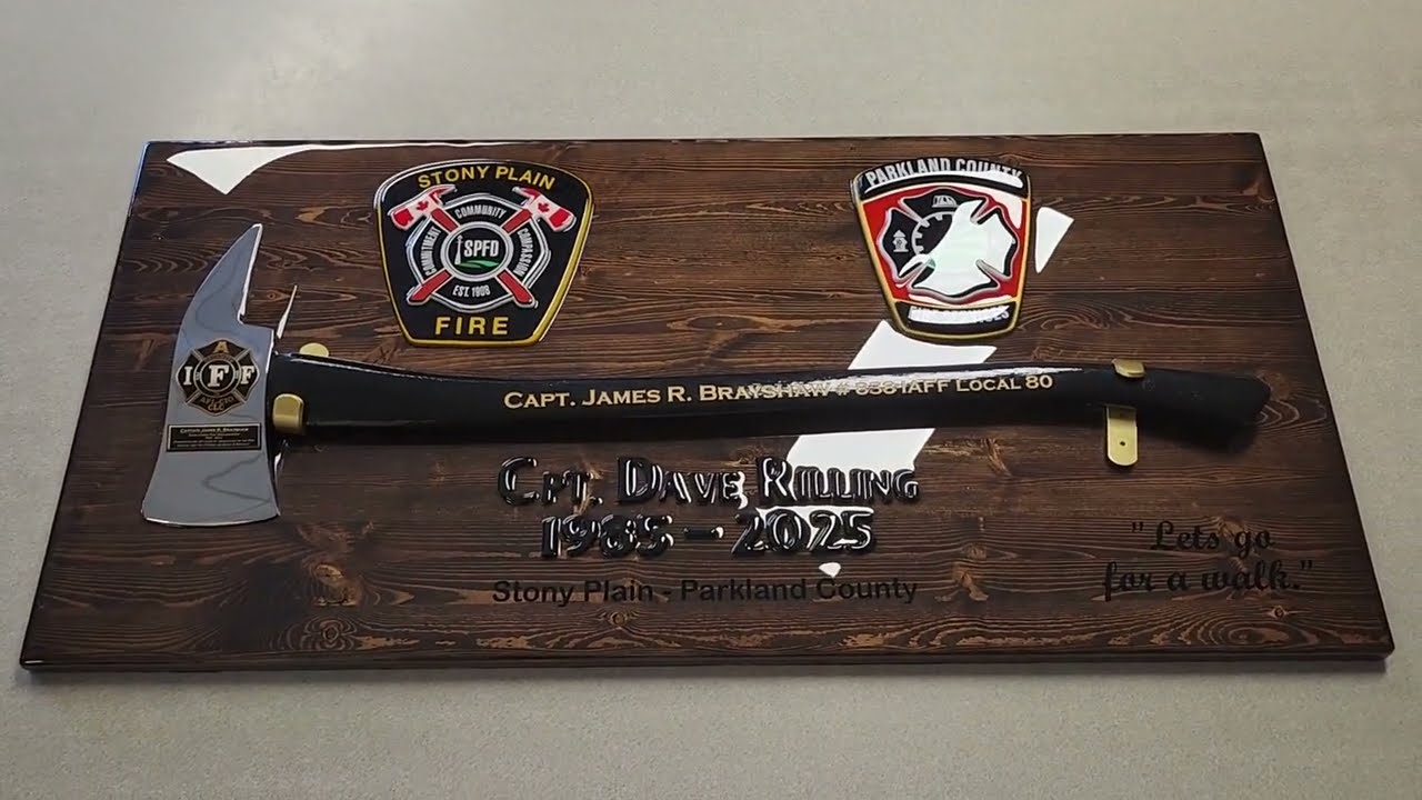 Capt. Dave Rilling Retirement Plaque