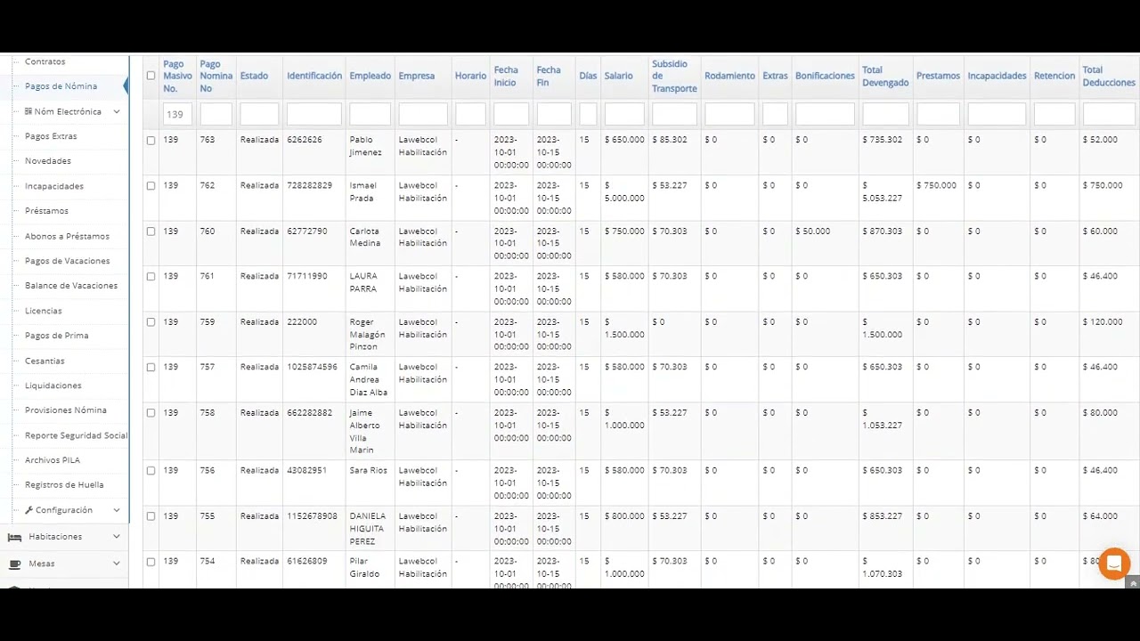 Tutorial Pago de Nomina