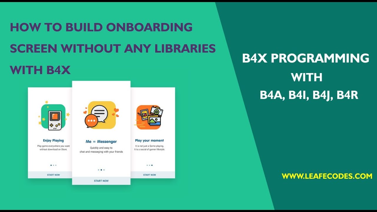 B4X Programming Tutorial  How to build Onboarding screen without any library