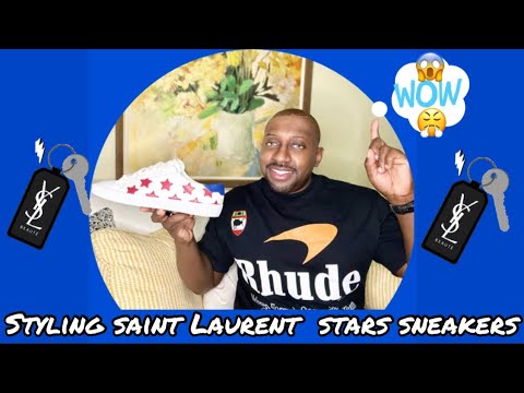 SAINT LAURENT CALIFORNIA SL/06 LEATHER SNEAKERS (STYLED AND ON FEET VIDEO)
