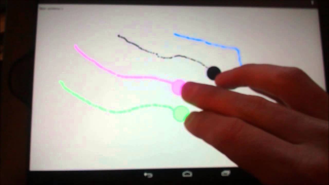 Testing android multitouch UI programming