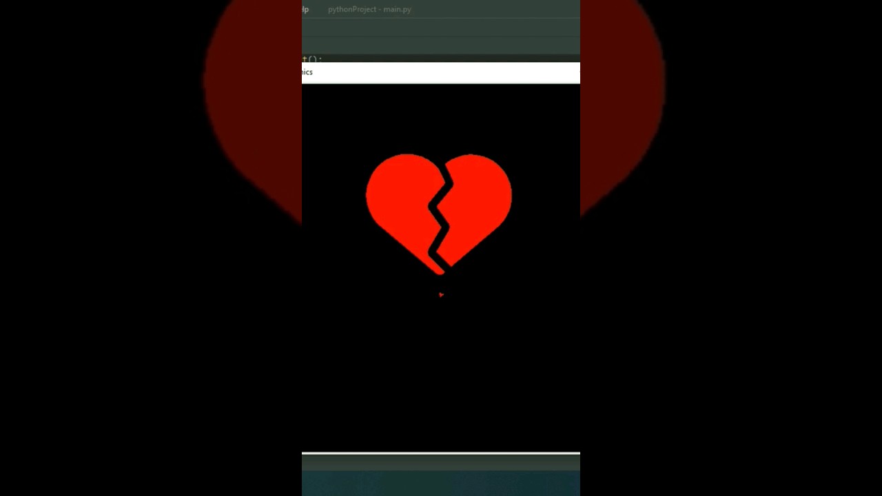 Draw Broken Heart 💔 Using Python Turtle | #shorts #shortvideo #short #python #pythonturtle