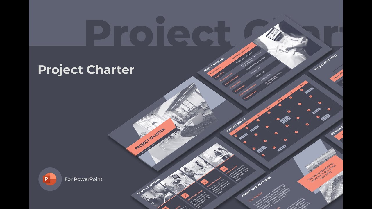 Project Charter PowerPoint Presentation Template | Etsy | Envato Elements | Creative Market