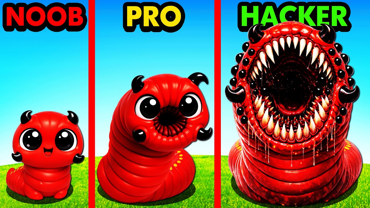 NOOB vs PRO vs HACKER WORM