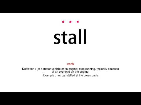 How to pronounce stall - Vocab Today