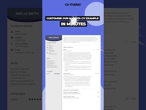 How to Write a Barista CV #CVMaker #shorts