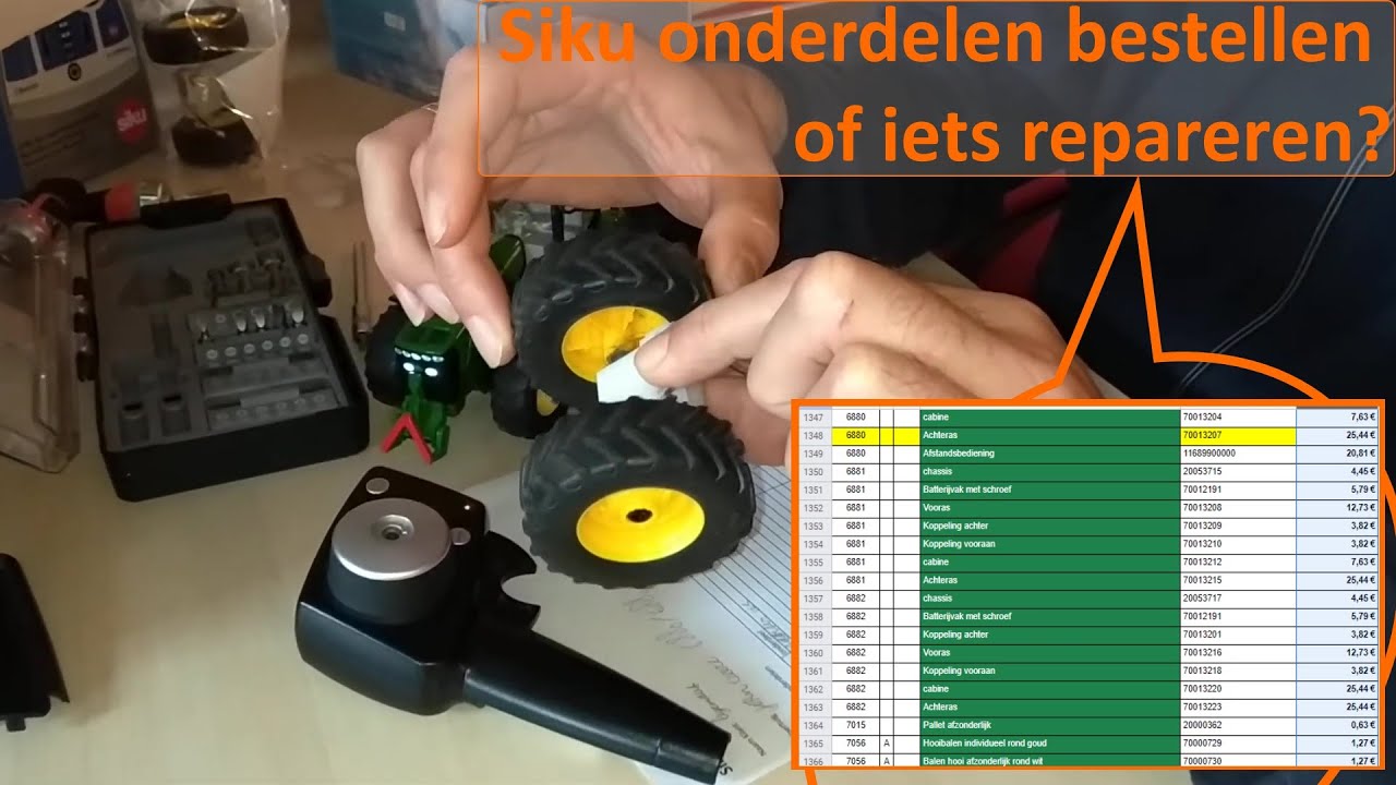 Siku onderdelen en reparatie? Totaal 1380 Siku control en andere onderdelen verkrijgbaar!