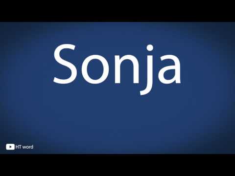 How to pronounce Sonja