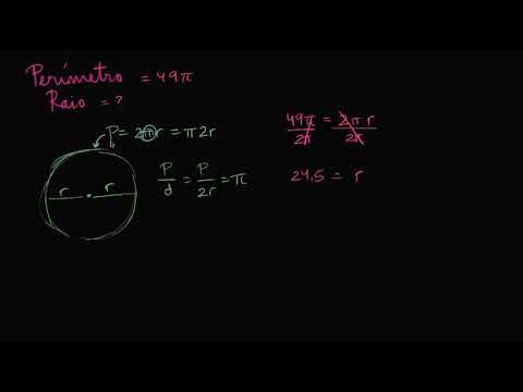 Raio e diâmetro a partir do perímetro (vídeo) | Khan Academy
