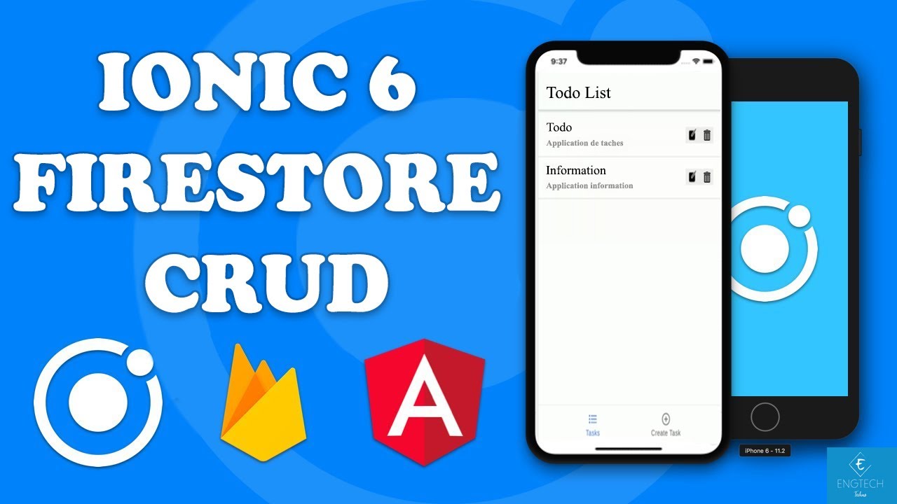 Application Mobile Ionic (Angular) + Firebase CRUD