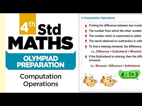 Computation Operations Video Lecture - Mathematics Olympiad Class 4