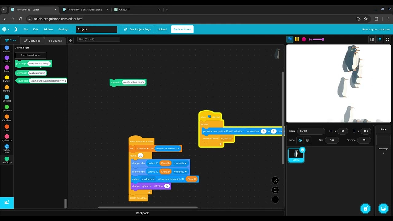 JAVASCRIPT IS OP ON PENGUINMOD!