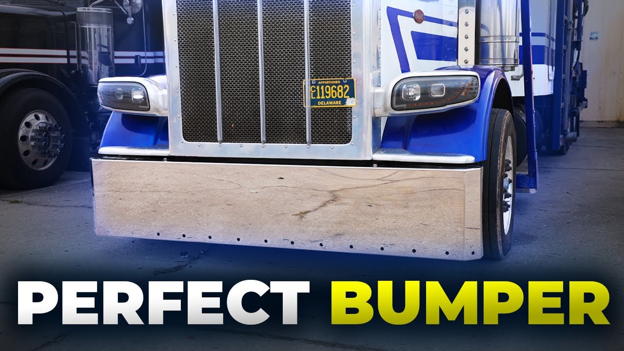 Peterbilt 388 NEW INSTALLED 20 Inch Stainless Steel Buzzard Bumper!