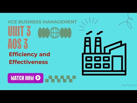 Efficiency vs Effectiveness in Operations | VCE Business Management Unit 3 AOS 3
