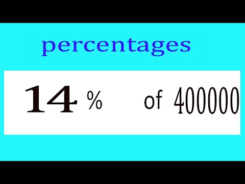 Percentages 14 Percentage(%) of 400000