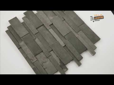 Neptune 3D 12″ x 12″ Honed Basalt Mesh-Mounted Mosaic Tile Pattern-MSI Collection