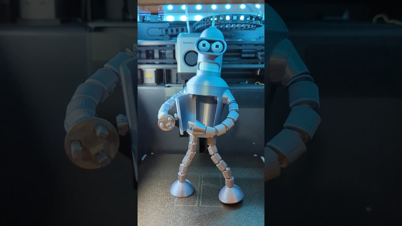 3D PRINTED Bender Model by sabribarac on #makerworld #3dprinting #futurama #bender #hulu #fidget