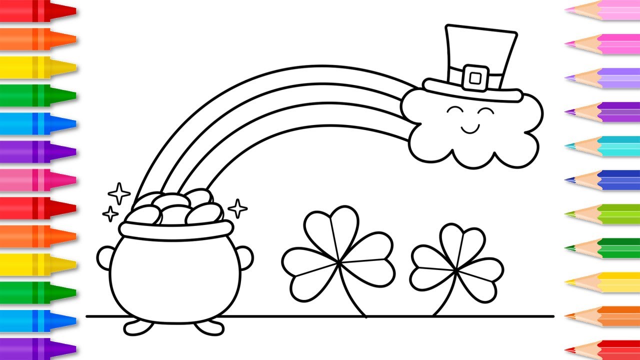 How to Draw St. Patricks Day Stuff  ☘️✨St. Patricks Day Drawing and Coloring Pages for Kids