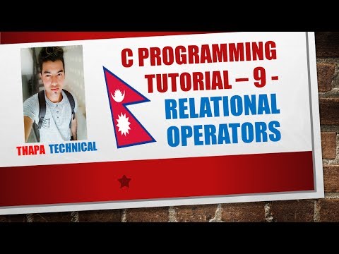 Learn C Programming Tutorial 9 Use of Relational Operators Nepali - Mind Luster