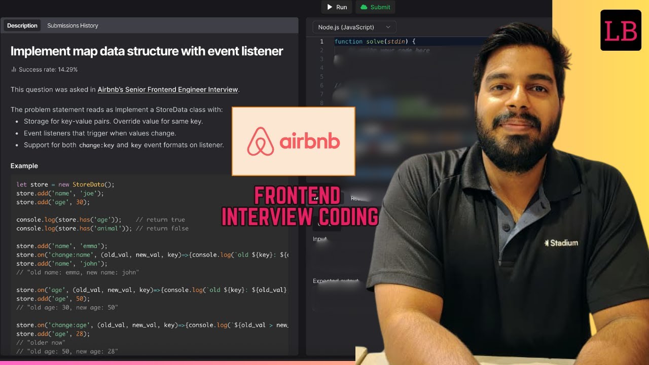 Map With EventListener | Airbnb's frontend interview question