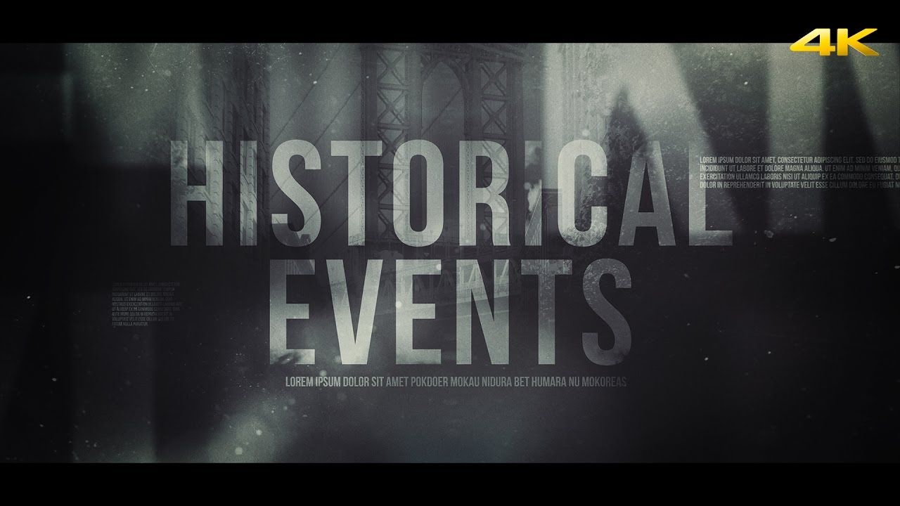 Historical Events Slideshow - After Effects Template [videohive.net]