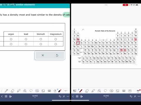 ALEKS: Using the periodic table to identify similar elements