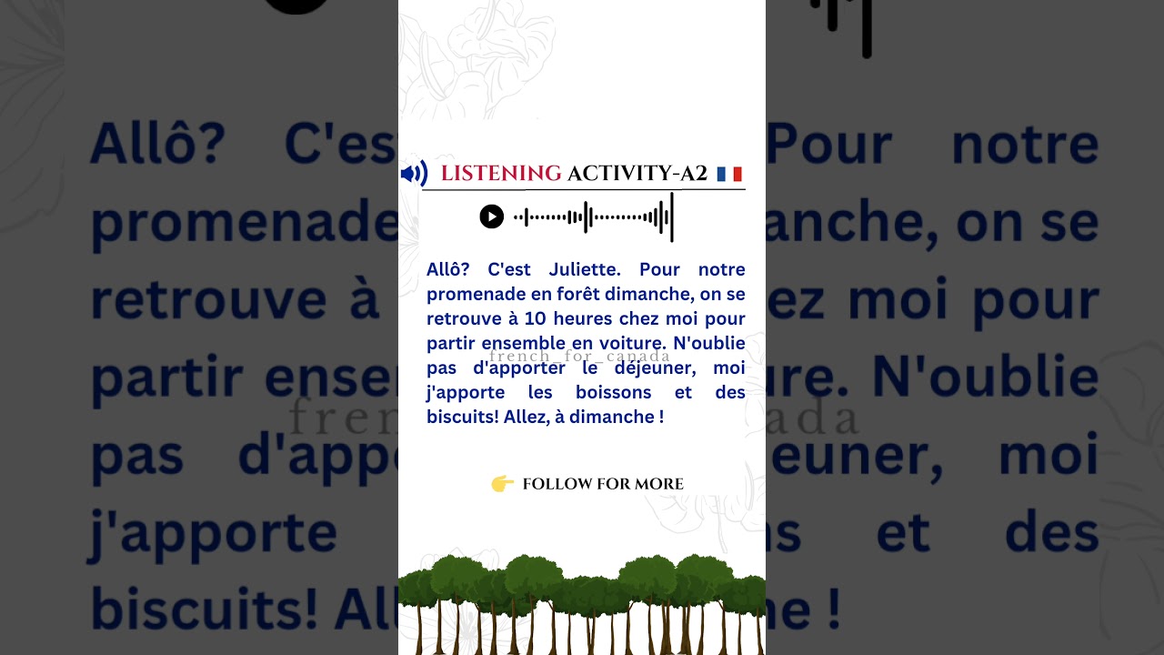 DELF/TEF Listening Practice A2 #French #DELF