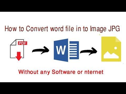 How to convert PDF or Word to JPG without using any software