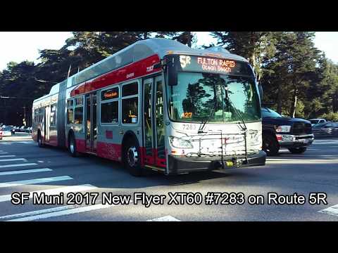 SF Muni 2017 New Flyer XT60 #7283 on Route 5R