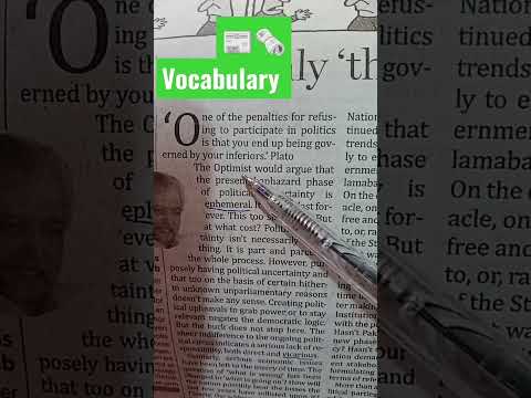 Newspaper Vocabulary | Ephemeral Meaning |  CSS PMS Lectures and Vocabulary